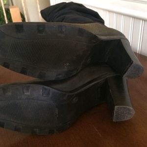 Markon | Shoes | Markon Womens 85m Black Leather Scrunch Boots | Poshmark